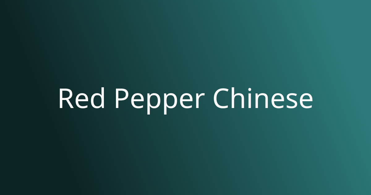 Best Chinese in Coral Springs, FL | Red Pepper Chinese | Order Online